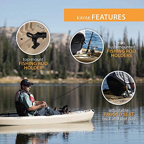 Lifetime 90806 Tamarack Angler 100 Fishing Kayak - 2 Pack (Paddles Included)