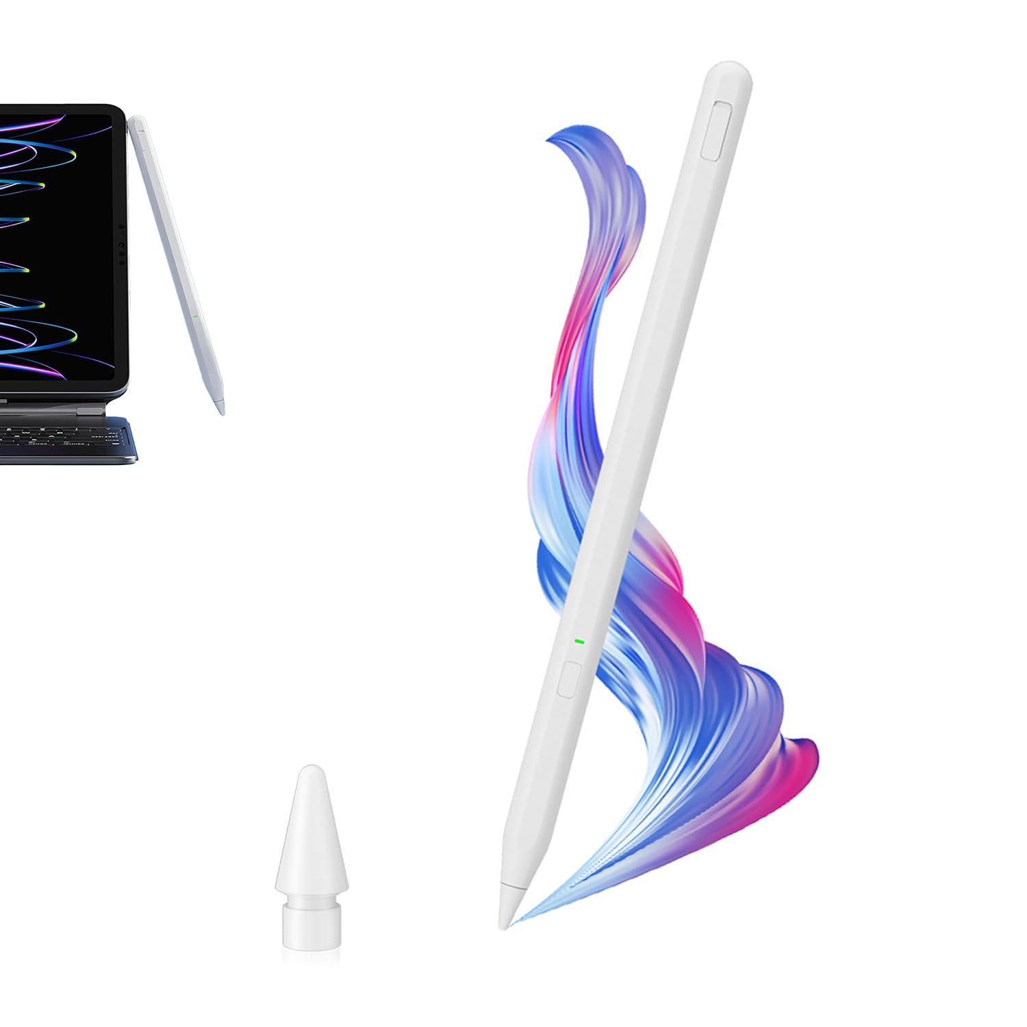 Stylus Pen for iPad 9th&10th Generation Palm Rejection with Pen Case Magnetic Stylus for Apple Pencil,Pen for Apple iPad Compatible with (2018-2023) iPad Pro 11&12.9 inch, ipad 9th Gen