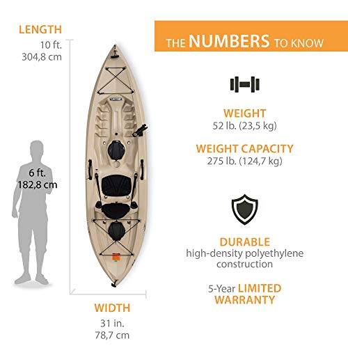 Lifetime 90806 Tamarack Angler 100 Fishing Kayak - 2 Pack (Paddles Included)
