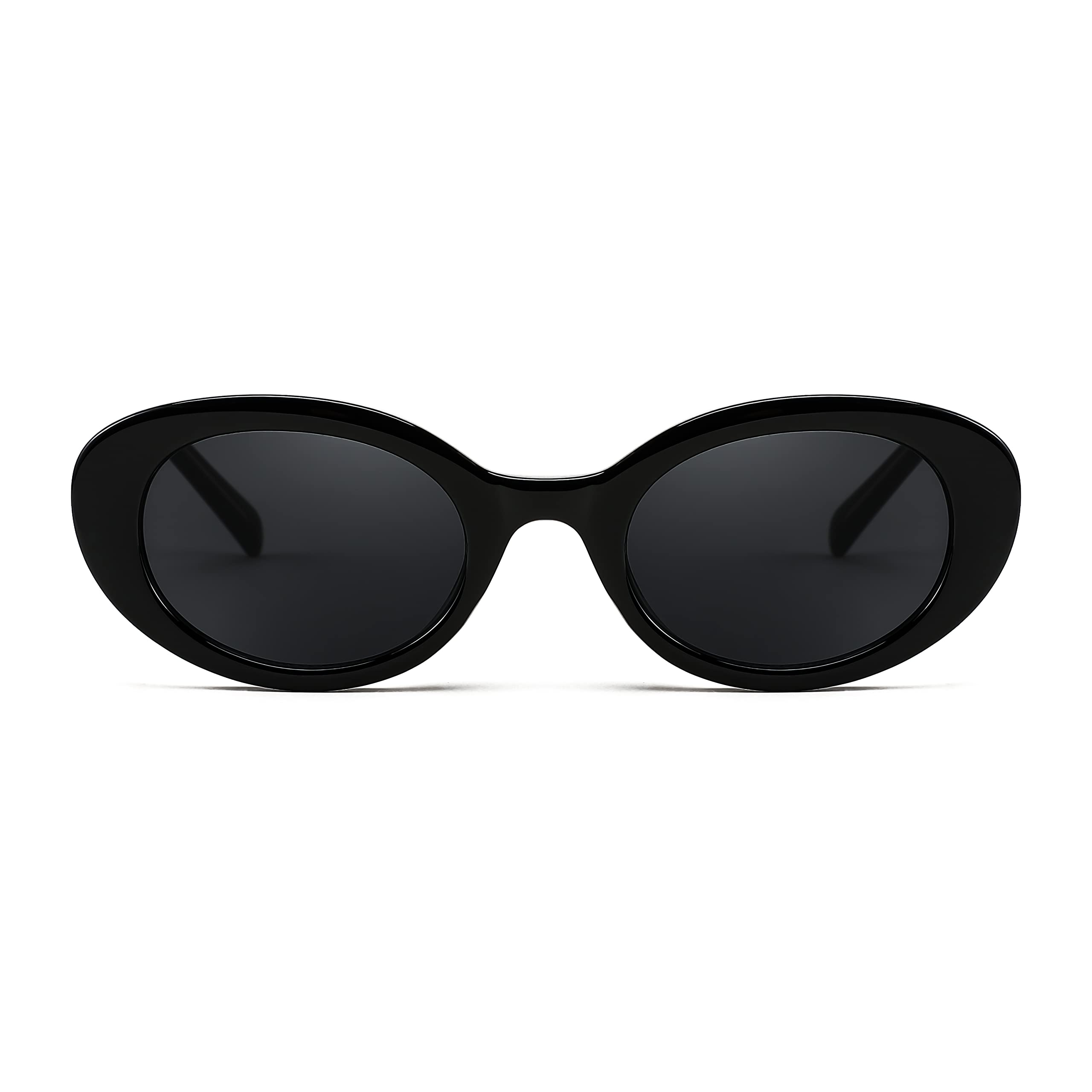 FEISEDY Sunglasses Womens, Retro Oval Cateye Sun Glasses Men, Small 90s Style B4128