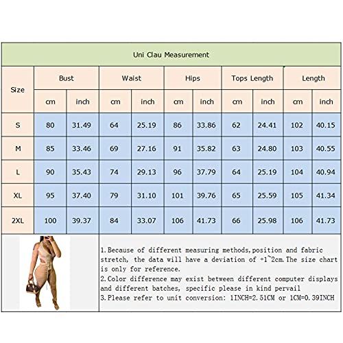 Uni Clau Women Sexy Sheer Mesh Deep V Neck Two Piece Outfits Long Sleeve See Through Skinny Long Pants Club Long Romper Jumpsuit Beige M