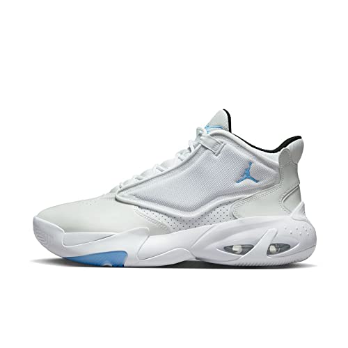 Men's Jordan Max Aura 4 (White UNI Blue Black, us_Footwear_Size_System, Adult, Men, Numeric, Medium, Numeric_11_Point_5)