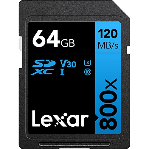Minolta MND20-BL 44 MP / 2.7K Ultra HD Digital Camera Blue Bundle with Lexar 64GB High-Performance 800x UHS-I SDHC Memory Card Blue Series