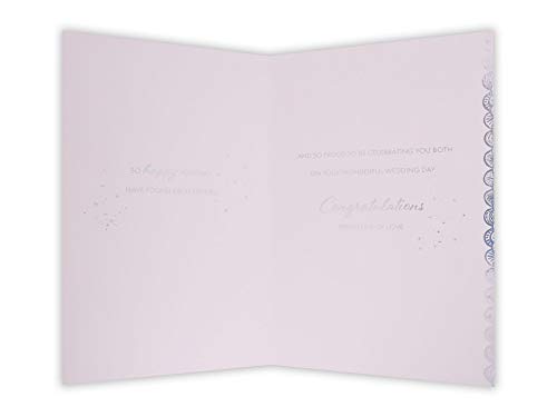 Clintons: Figurative Couple Brother & Sister In Law Wedding Card 11x15cm