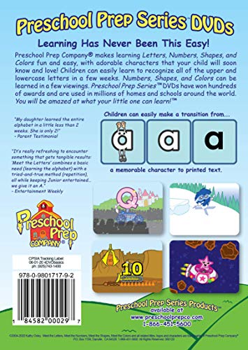 Meet the Letters, Meet the Numbers, Meet the Shapes, Meet the Colors - 4 DVD Boxed Set
