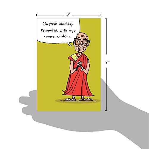 Nobleworks Funny Happy Birthday Note Card with Envelope (4.63 x 6.75 Inch) Age Wisdom 8576 (1 Card)