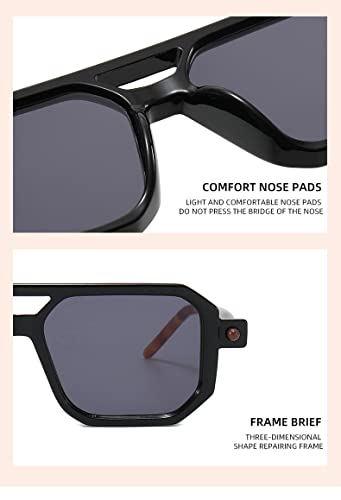 SunRay Polarized Premium Sunglasses for Men Women, Anti Glare, 100% UV Blocking, Durable Protection Sunglasses (black)