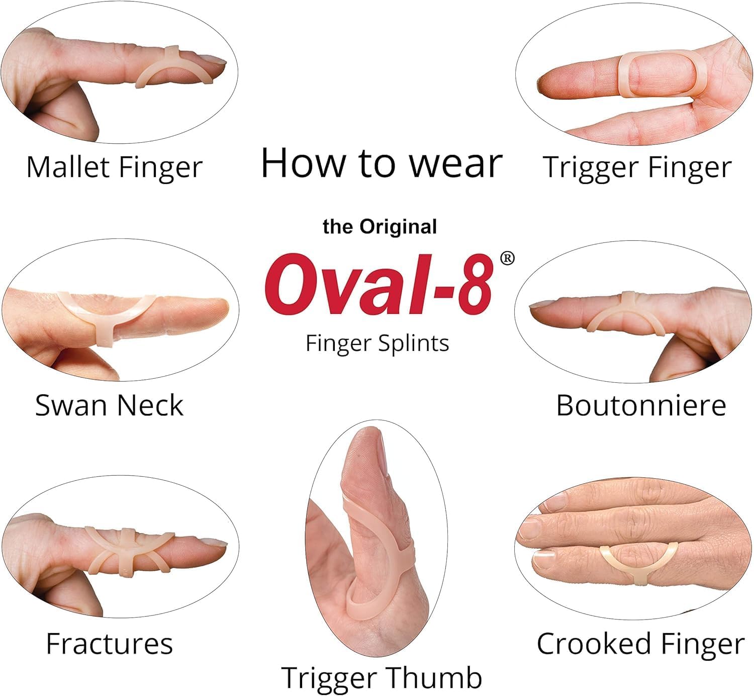 3-Point Products Oval-8 Multi-Size Pack of 3 Sizes 6, 7, 8