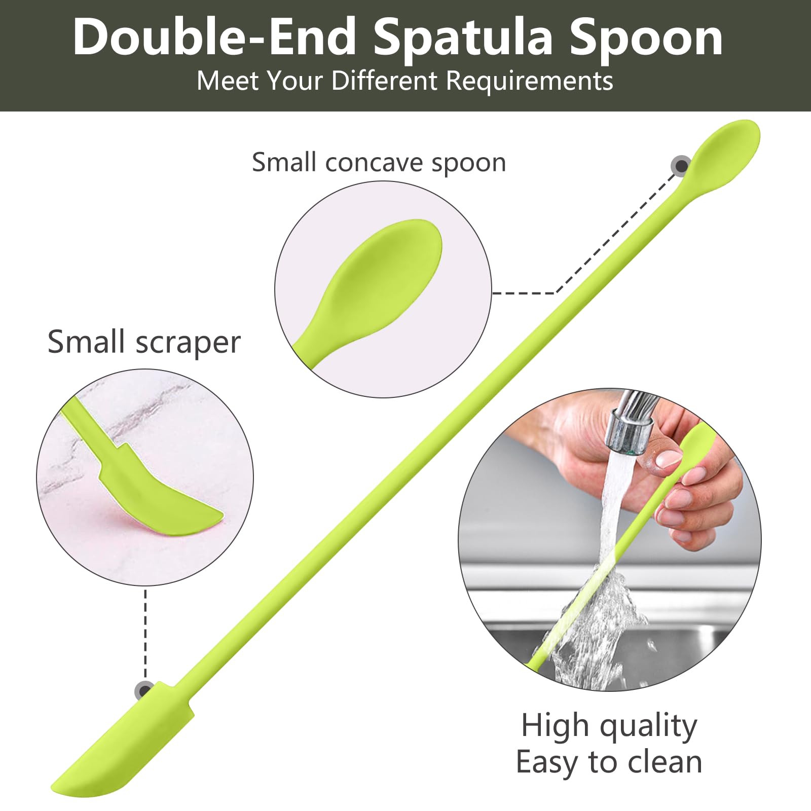 DUFEIMOY Colorful 6 Pcs Mini Spatula Silicone Spatula Set, Makeup Spatula Tiny Spatulas for Cosmetics, Small Spatula Beauty Spatula, Rubber Spatula Thin Jar Spatula Food Scraper for Kitchen Use