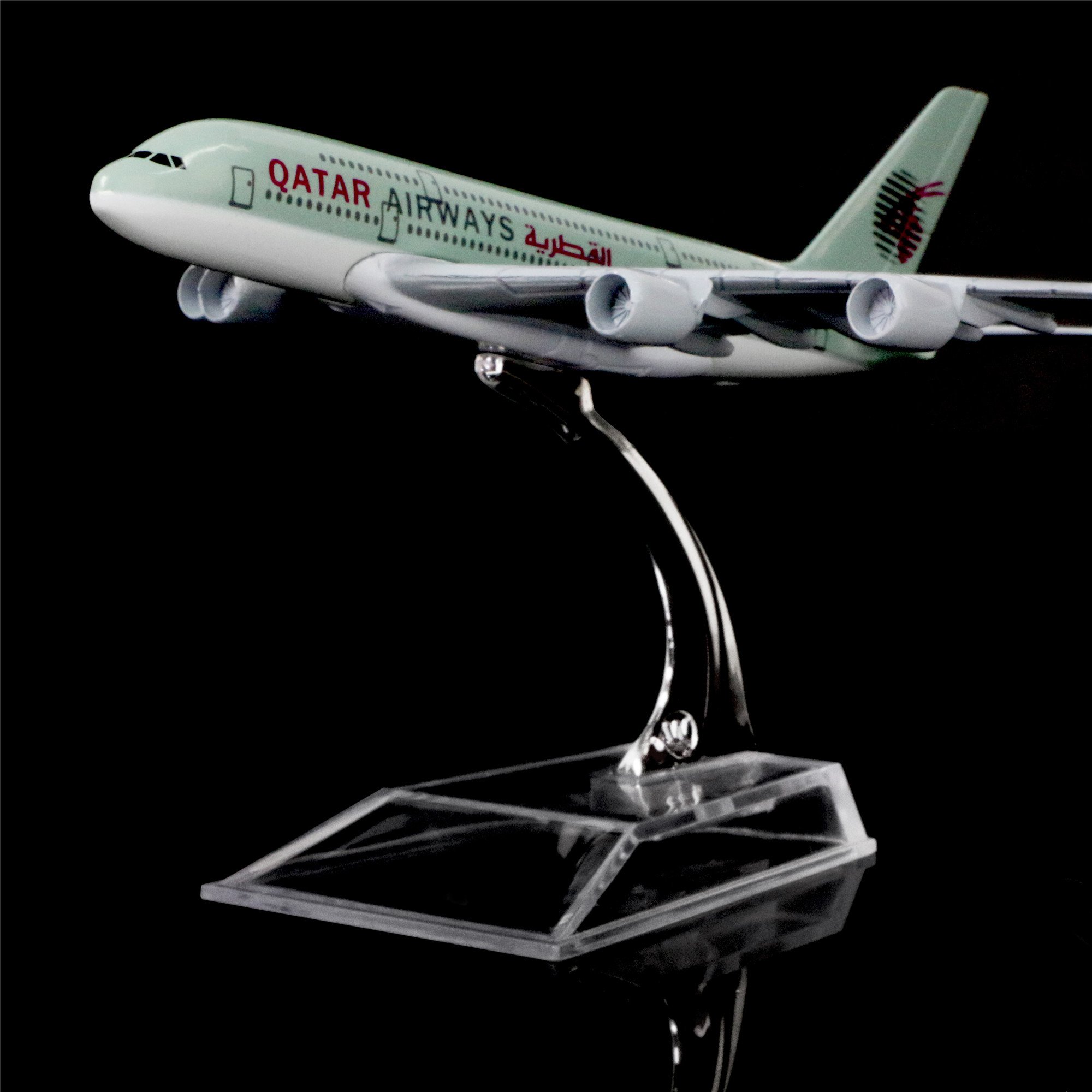 24-Hours Qatar Airways Company Q.C.S.C. A380 Alloy Metal Airplane Models Die-cast 1:400