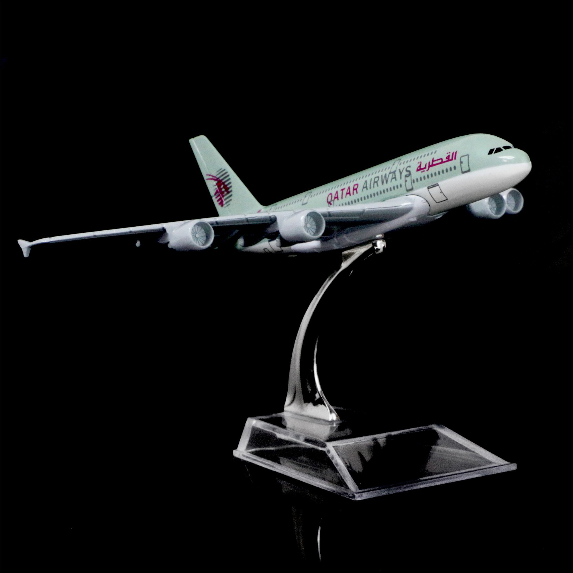 24-Hours Qatar Airways Company Q.C.S.C. A380 Alloy Metal Airplane Models Die-cast 1:400