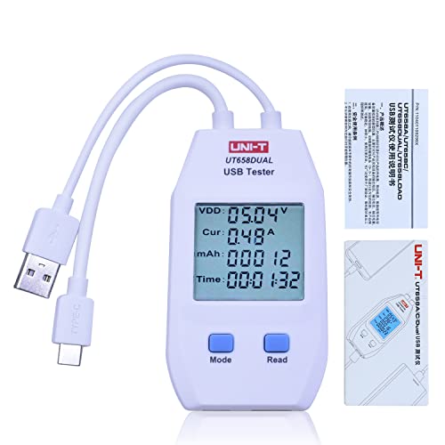UNI-T USB Tester USB Detector Digital Voltmeter Ammeter Power Capacity Tester Voltage Current Meter