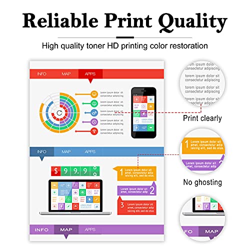VIT 4 Pack (1BK+1C+1M+1Y) High Yield Compatible TN433 TN-433 TN433BK TN433C TN433M TN433Y Toner Cartridge Replacement for Brother HL-L8260CDW L8360CDW L8360CDWT L9310CDW L9310CDWT L9310CDWTT Printer