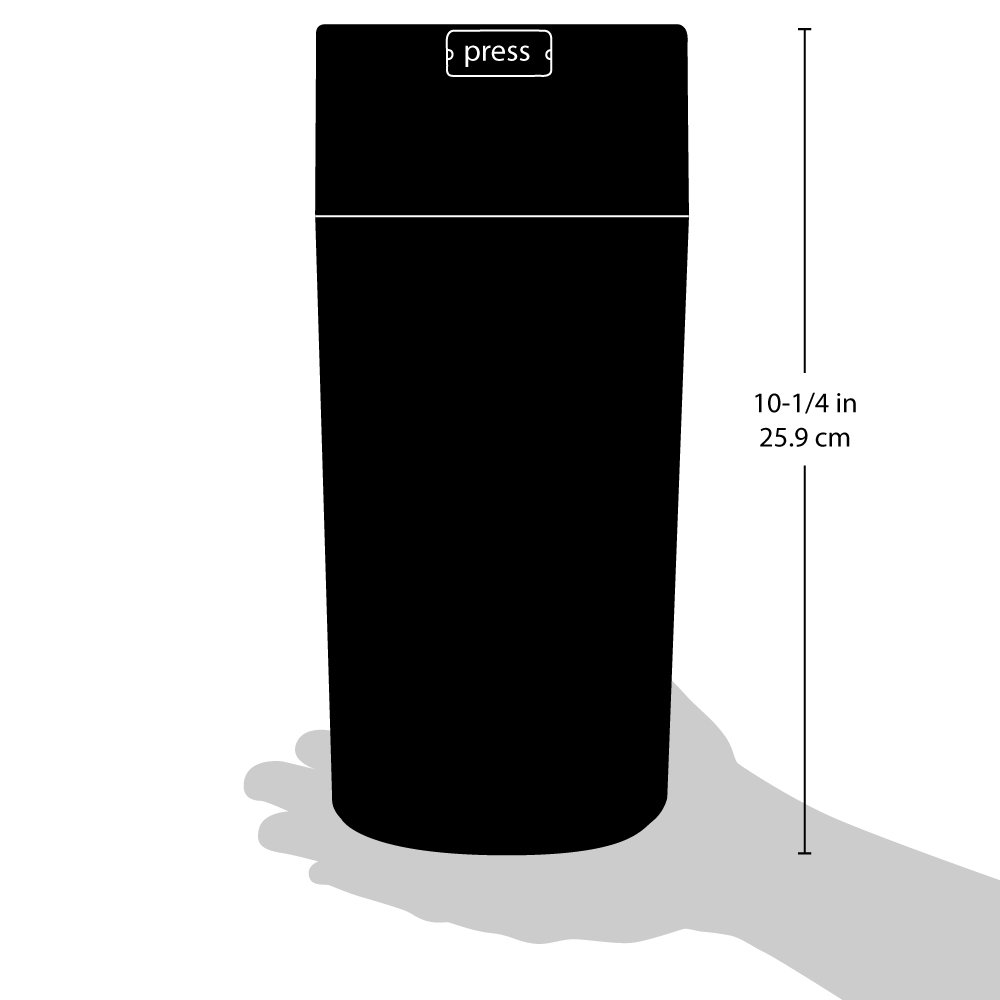 Tightvac - 5oz to 24 Ounce Vacuum Sealed Container - Black Body/Black Cap