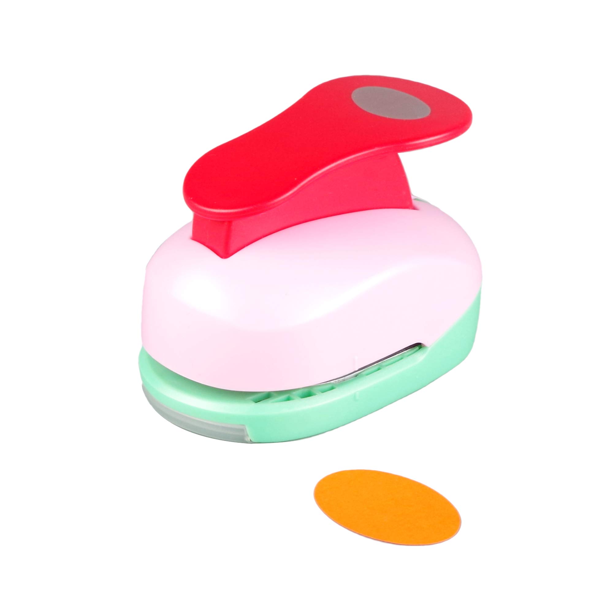 Oval Punch 1 inch Craft Lever Punch Handmade Paper Punch for Crafting Scrapbooking,DIY Card Making Candy Colour by Rondam 1 inch Oval