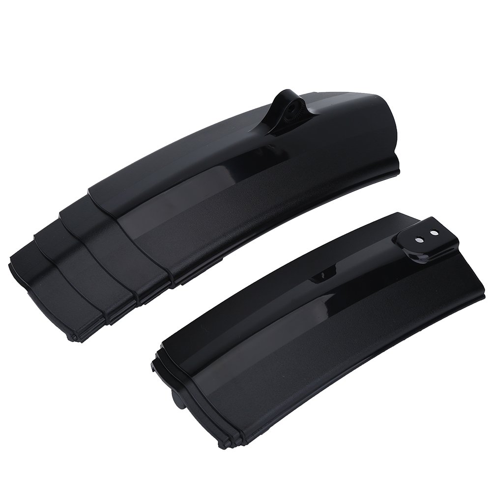 Retractable Bike S Set, Front & Rear Mountain Road Bike Mudguard Tyre Mud Guard with Led Light (Black) Road Bike S 700C 28Mm Front and Rear ycle Splash Guards