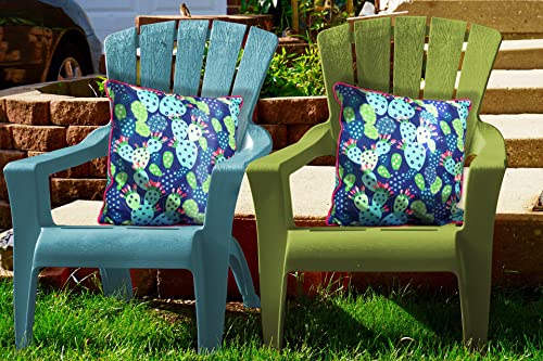 Sun-Ray 214009 Seat Cushion with Flame Retardant Filling, Green/Pink