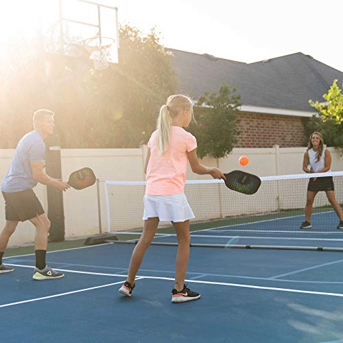 Lifetime Pro Pickleball Set – Includes Pickleball Net, 4 Paddles, 3 Outdoor Pickleballs, 1 Indoor Pickleball, 2 Portable Bases, Steel Poles, Paddle Bag, and Bag for Complete Set