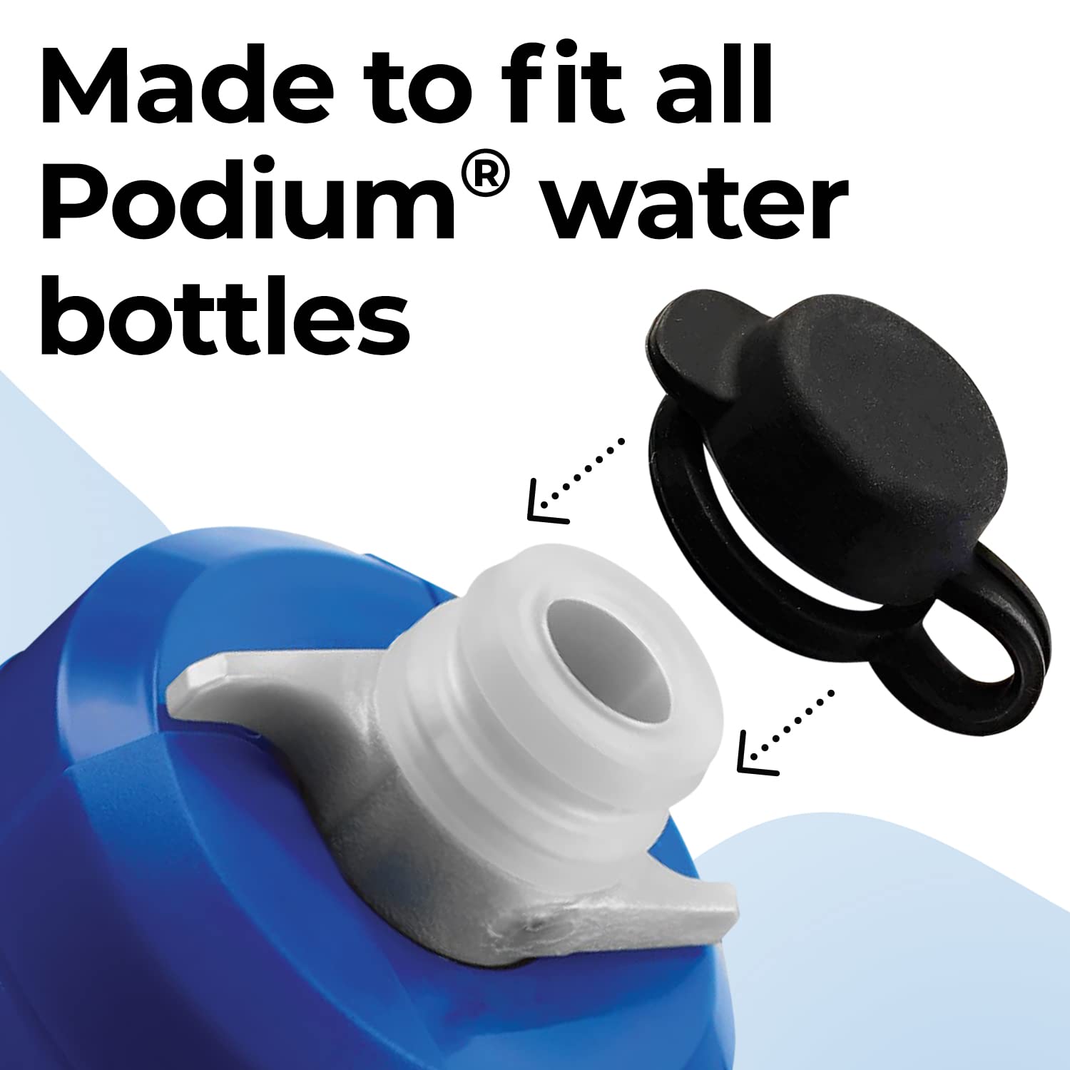 Samorillo [2-Pack] Mud Caps for CamelBak Bottles - BPA-Free, Phthalate-Free, Lead-Free Silicone Cap/Top - Fits All Podium and Peak Fitness Bottles