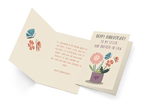 Prime Greetings Anniversary Card For Sister and Brother In Law