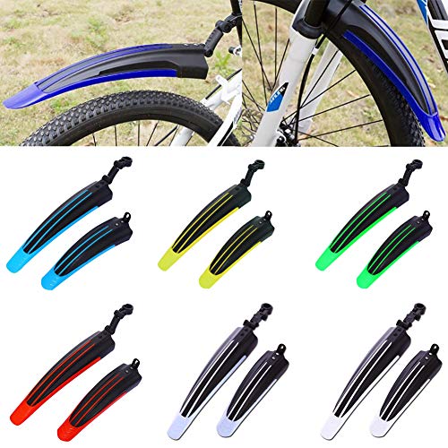 Opla3ofx 1 Pair Stylish Road Mountain Bicycle Mudguards, Mountain Bike Mud Tiles, Lightweight Front Rear Mud Guards Bicycle Mudguards Set for Tire Mountain Bike Black Dark Blue