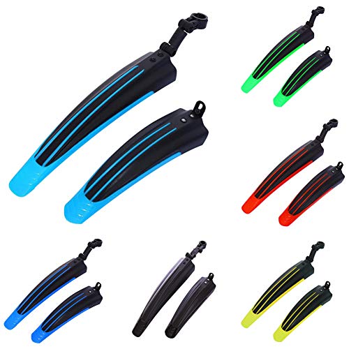 Opla3ofx 1 Pair Stylish Road Mountain Bicycle Mudguards, Mountain Bike Mud Tiles, Lightweight Front Rear Mud Guards Bicycle Mudguards Set for Tire Mountain Bike Black Dark Blue