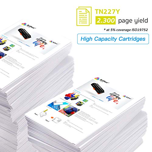 Arthur Imaging with CHIP Compatible Toner Cartridge Replacement for Brother Tn227 (Yellow, 1 Pack) (TN227Y)