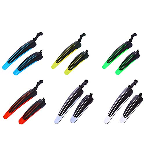 Opla3ofx 1 Pair Stylish Road Mountain Bicycle Mudguards, Mountain Bike Mud Tiles, Lightweight Front Rear Mud Guards Bicycle Mudguards Set for Tire Mountain Bike Black Dark Blue