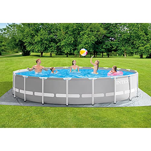 INTEX 26755EH 20 Feet x 52 Inch Prism Premium Frame Above Ground Pool | Cartridge Filter Pump, Ladder, Ground Cloth and Pool Cover Included