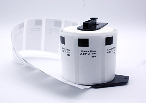 IDIK Replacement Labels Compatible with Brother DK-1209 Small Address Labels 29mm x 62mm x 800pcs/roll Die-Cut Paper Labels, Packed in Individual Printed Retail Box with Permanent Cartridge
