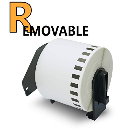 BETCKEY - Compatible Removable Continuous Label Replacement for Brother DK-4205 (2-3/7" x 100'), Use with Brother QL Label Printers [6 Rolls]