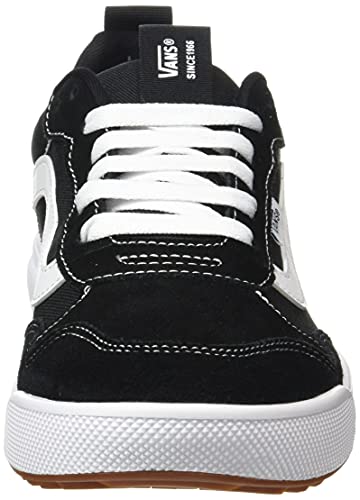 Vans Men's Low-Top Trainers Sneaker, Suede Canvas Black White, 10.5
