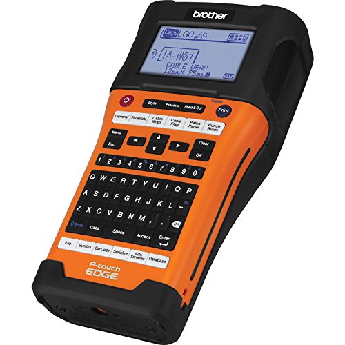 Brother Industrial Handheld Labeling Tool w/Auto Cutter & Computer Connectivity & Genuine P-Touch TZE-FX251 Tape, 1" (0.94")