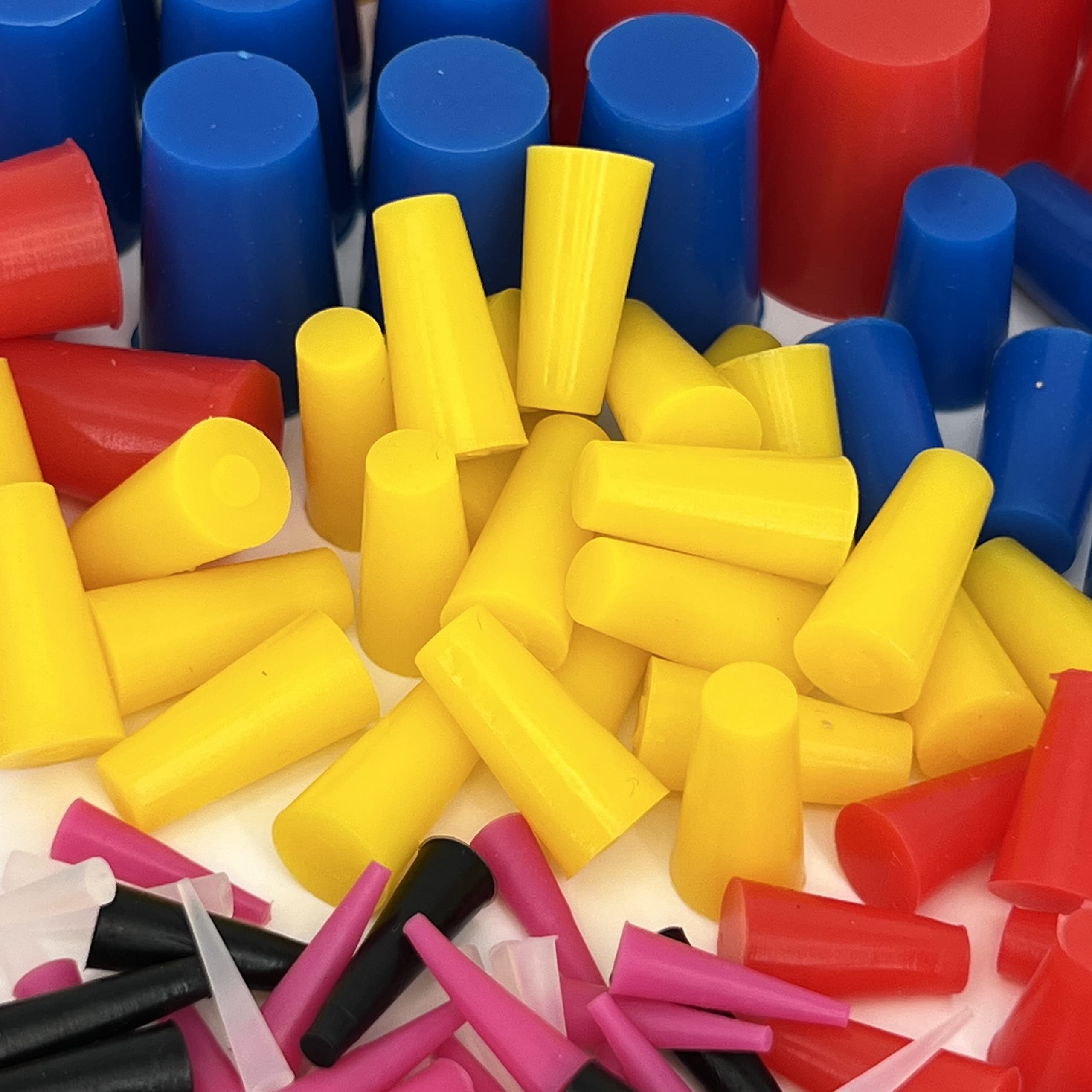 High Temp Masking Supply 235 Piece Silicone Rubber Plug Set - Sizes 1/32" to 1" - Tapered Stoppers for Powder Coating, Painting, Ceramic Coating, Sealing Holes - Non-Toxic, Flexible, Reusable