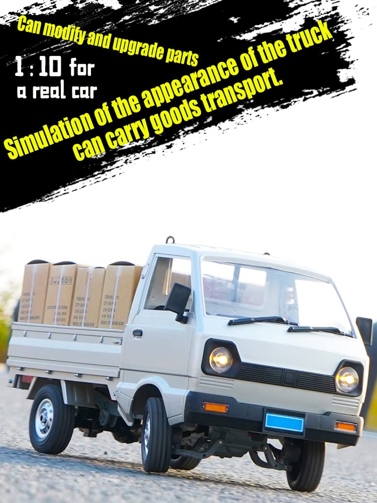 The perseids Remote Control Car WPL D12 RTR RC Rock Crawler, 1/10 Full Scale RC Drift Cars 2.4Ghz Offroad Pickup Trucks All Terrain Car RC Racing Climbing Vehicle Silver