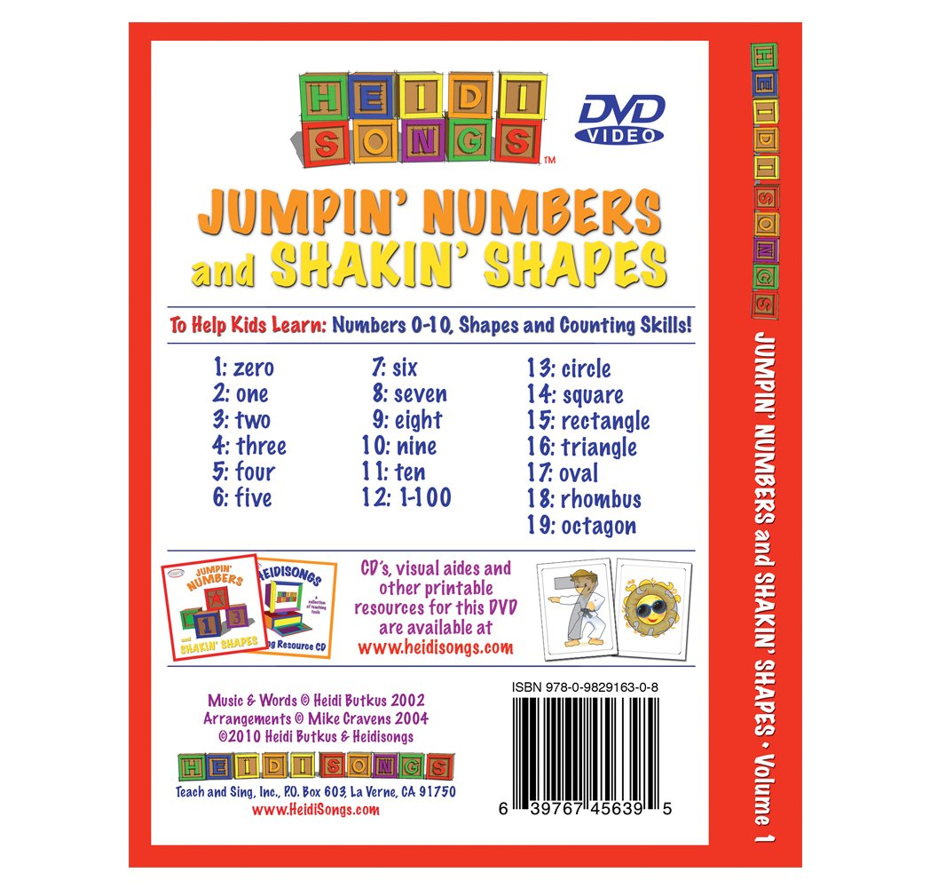 Jumpin' Numbers & Shakin' Shapes 0-10: Volume 1 DVD