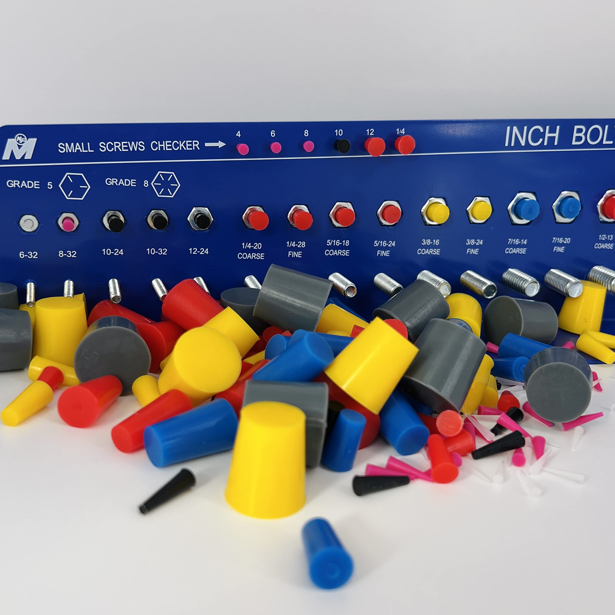 High Temp Masking Supply 235 Piece Silicone Rubber Plug Set - Sizes 1/32" to 1" - Tapered Stoppers for Powder Coating, Painting, Ceramic Coating, Sealing Holes - Non-Toxic, Flexible, Reusable