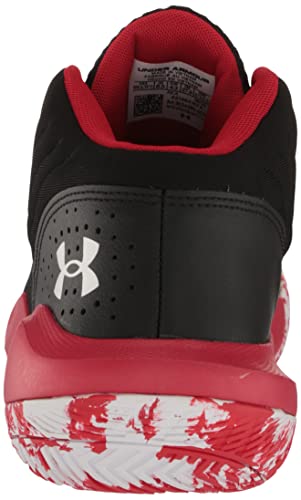 Under Armour Unisex Jet '21 Basketball Shoe, (002) Black/Red/White, 11 US Men