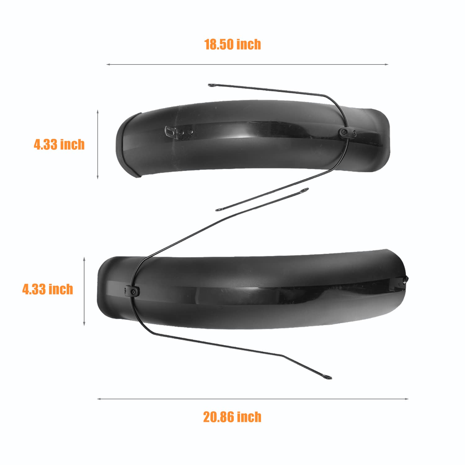 Cycknight Ebike Fenders 20-Inch Bicycle Mudguard Front Back Rear Tire Mud Guards for Cycknight Fat Tire Electric Bike