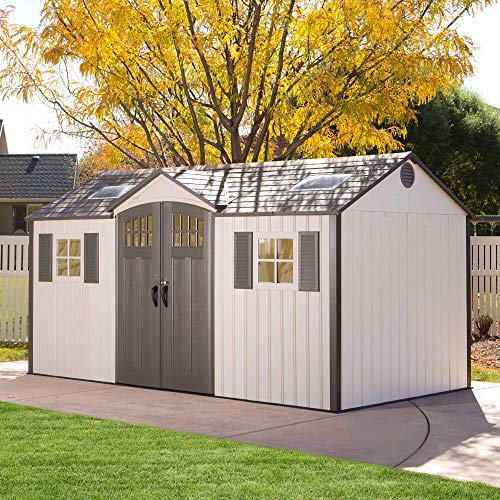 Lifetime 60138 Outdoor Storage Shed, Desert Sand, 15 x 8 Feet