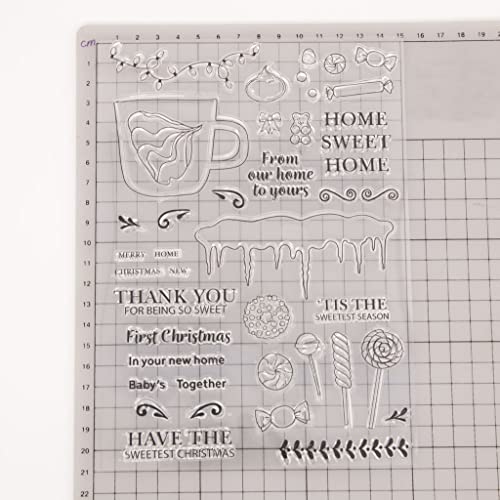 Decorative Transparent Silicone Stamp for Creative Cartoon Rubber Stamp DIY Christmas Birthday Wedding Cards Making Supp Christmas Card Making Stamps for Crafting
