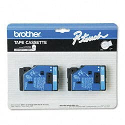 2/Pack 1/2" (12mm) Blue on White TC Tape for Brother PT-10, PT10 Label Maker