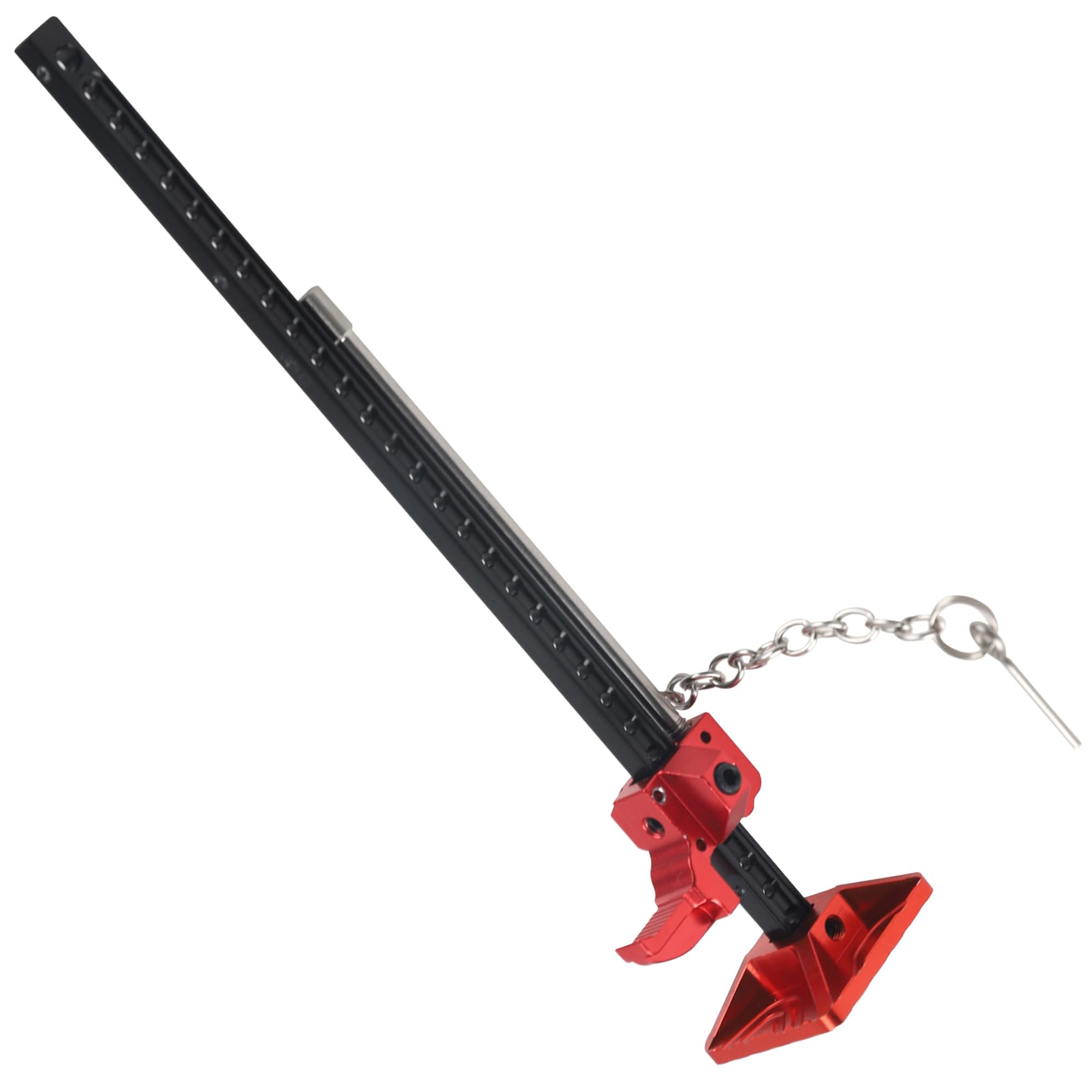 HIRCQOO 1/10 RC Simulation Metal Mini Lifting Jack Slideable Jack Tool RC Decorations Accessories Compatible with Traxxas TRX-4 Tamiya CC01 Axial SCX10 D90 Redcat HSP 90046 D110 1/10 RC Crawler Car