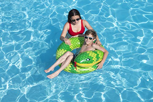 Swimline Snake Inflatable Pool Ring Yellow, Green, 32" x 28" x 16"