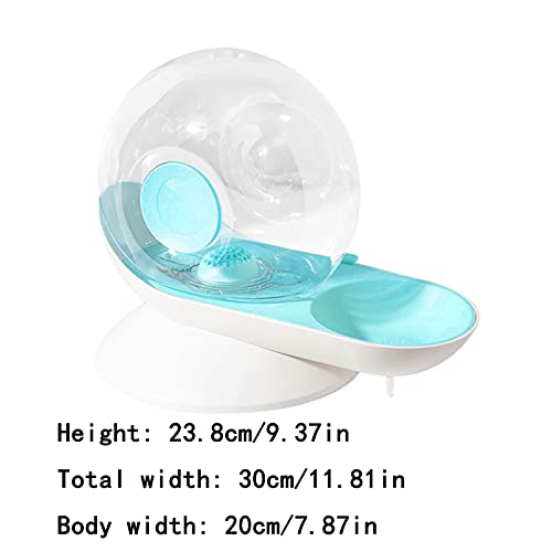 FUUIE Bowls for Food and Water 2.8L Bubble Dog Drinking Water Bowl Fountain Automatic Cat Puppy Portable Feeder Water Drinking Container Dispenser for Pet Help (Color : Blue)