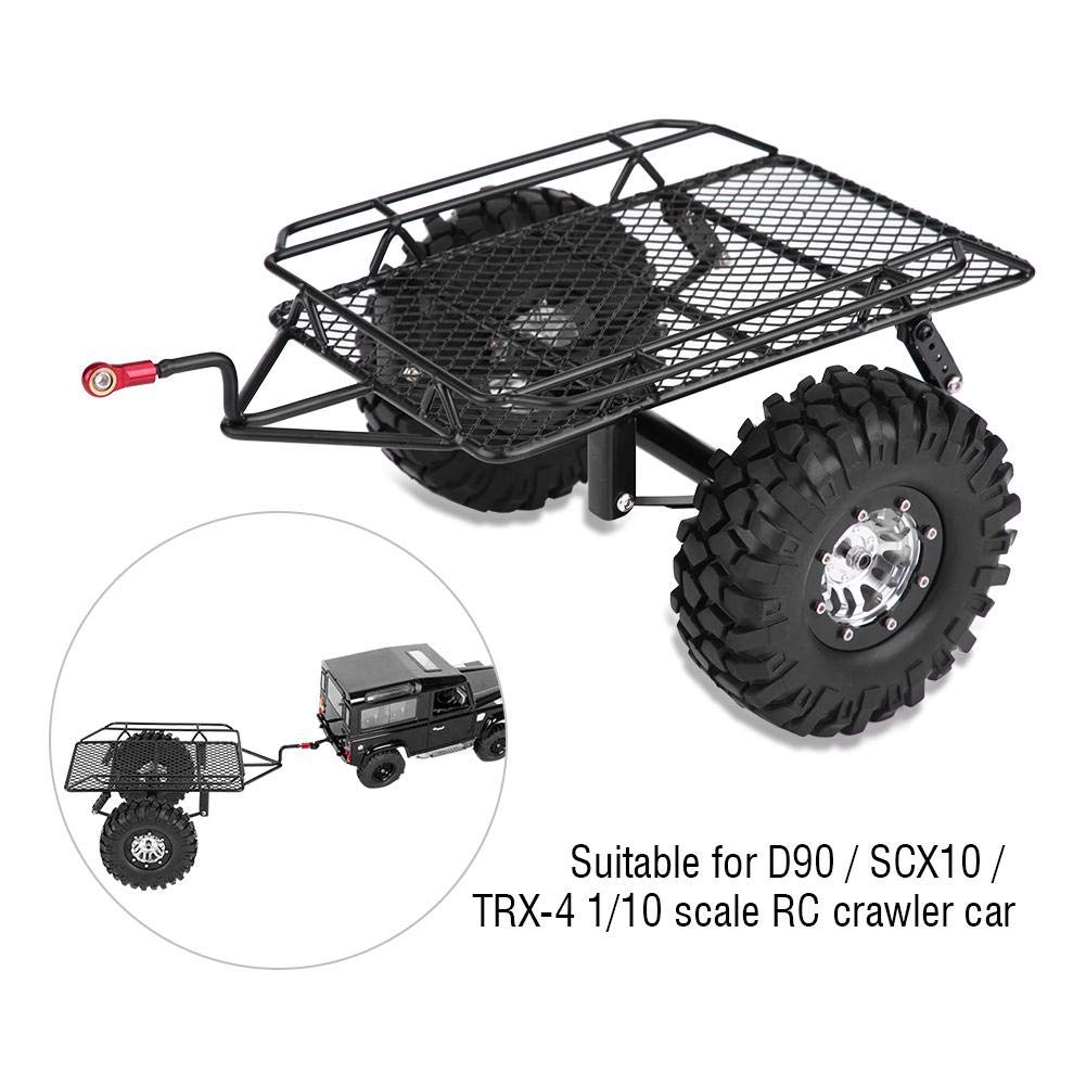 RC Tipping Trailer, Metal Trail Car Trailer Hopper DIY Modified Trailer Accessory for D90 / SCX10 / -4 1/10 Scale RC Crawler Car