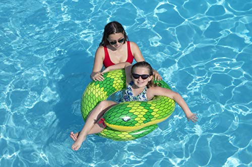 Swimline Snake Inflatable Pool Ring Yellow, Green, 32" x 28" x 16"