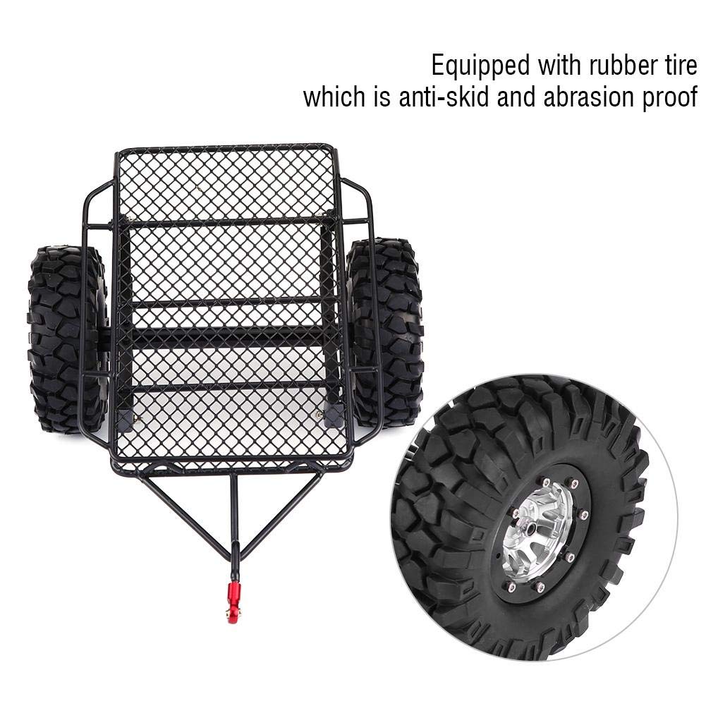 RC Tipping Trailer, Metal Trail Car Trailer Hopper DIY Modified Trailer Accessory for D90 / SCX10 / -4 1/10 Scale RC Crawler Car