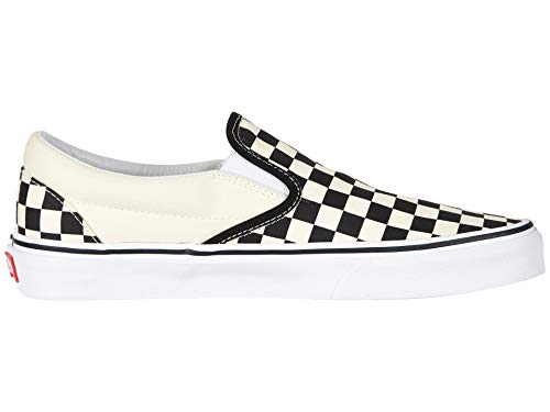 Vans Women's Classic Slip On Trainers, Black/White/Checkerboard, 7 Women/5.5 Men