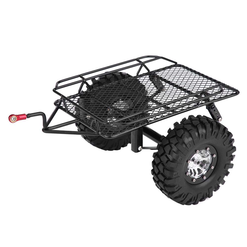 RC Tipping Trailer, Metal Trail Car Trailer Hopper DIY Modified Trailer Accessory for D90 / SCX10 / -4 1/10 Scale RC Crawler Car